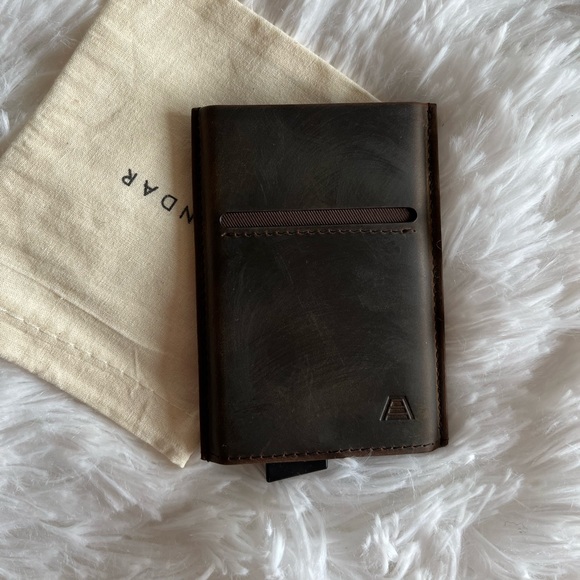 Andar | Bags | Andar New From Mystery Box Pilot Wallet In Saddle Brown ...